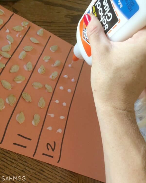 Counting Practice and Number Recognition with Pumpkin Seeds » The Stay ...